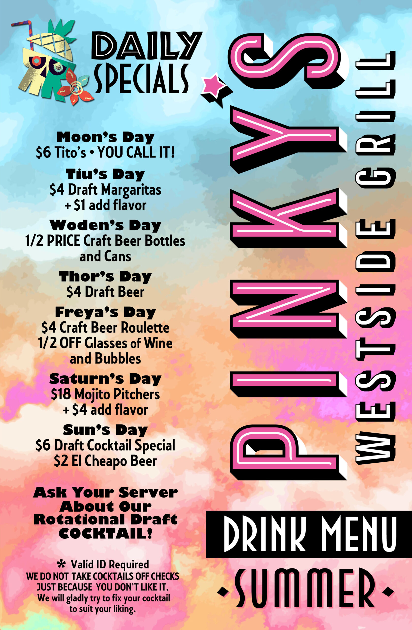 Menus – Pinky’s Westside Grill™